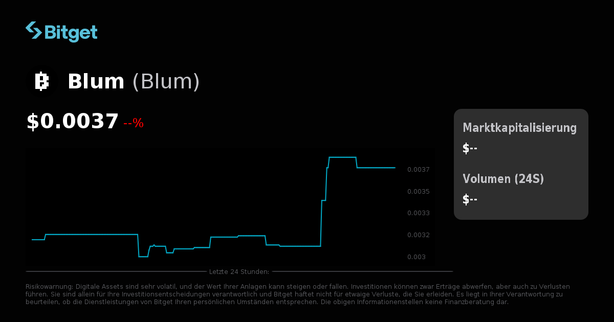 Blum Kurs USD, Blum Kurs Live Charts, Marktkapitalisierung & Nachrichten