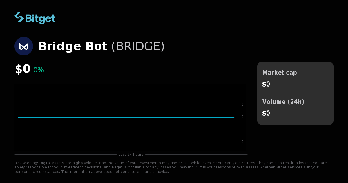 Bridge Bot Price USD, BRIDGE Price Live Charts, Market Cap & News
