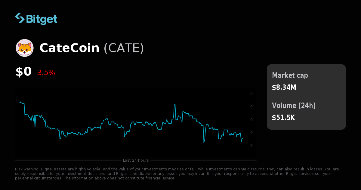 CateCoin Price USD, CATE Price Live Charts, Market Cap & News