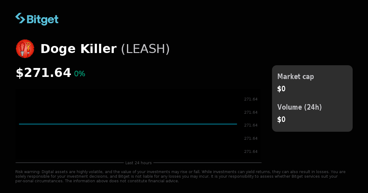 Doge Killer Price USD, LEASH Price Live Charts, Market Cap & News