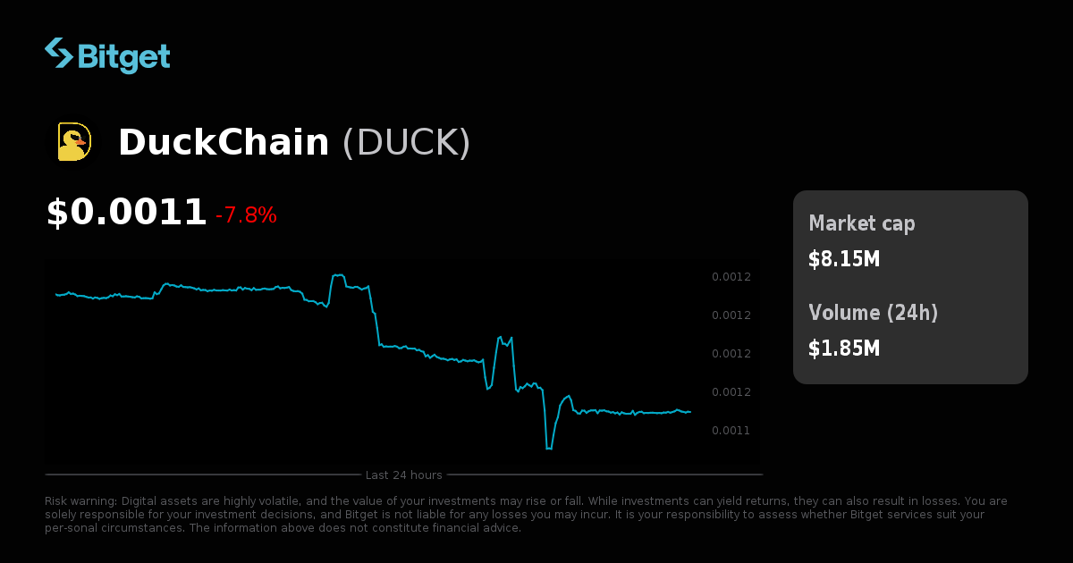 DuckChain Price USD, DUCK Price Live Charts, Market Cap & News