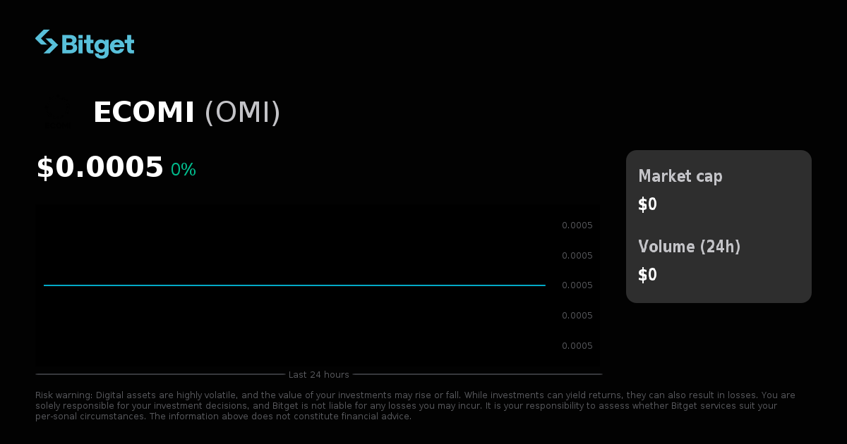 ECOMI Price USD, OMI Price Live Charts, Market Cap & News