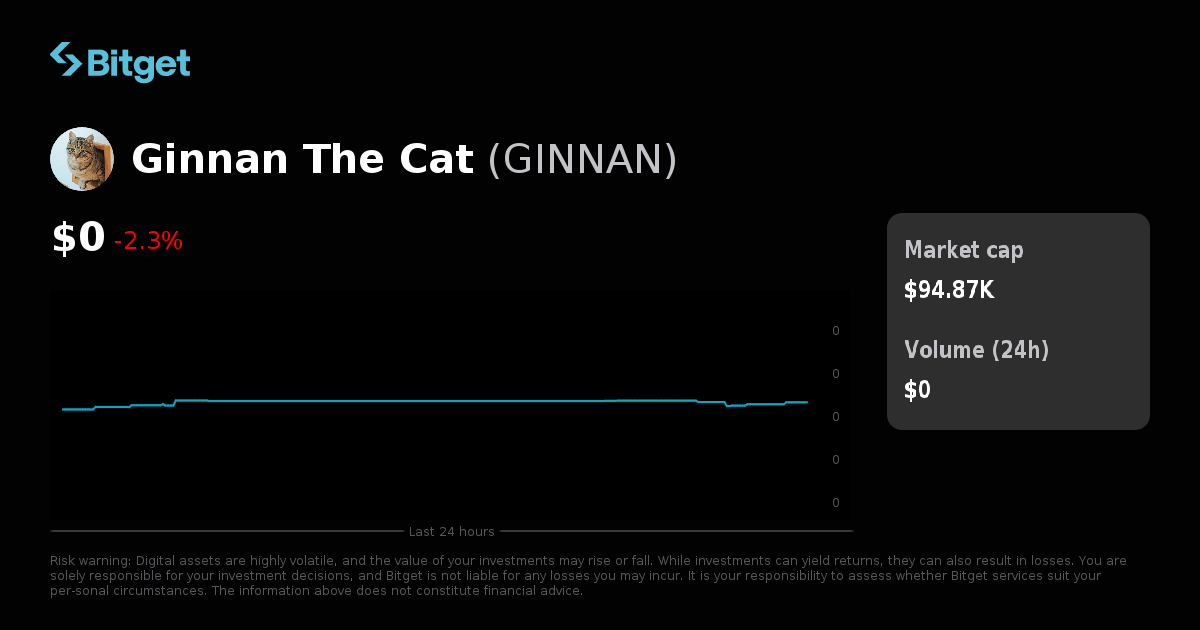 Ginnan The Cat Price USD, GINNAN Price Live Charts, Market Cap & News