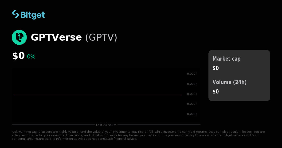 GPTVerse Price USD, GPTV Price Live Charts, Market Cap & News