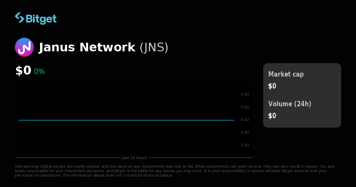 Janus Network Price USD, JNS Price Live Charts, Market Cap & News