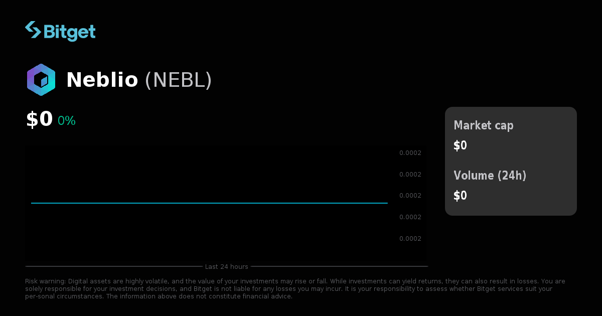 Neblio Price USD, NEBL Price Live Charts, Market Cap & News