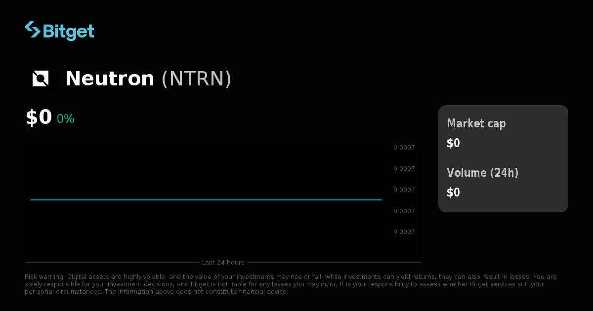 Neutron Price USD, NTRN Price Live Charts, Market Cap & News