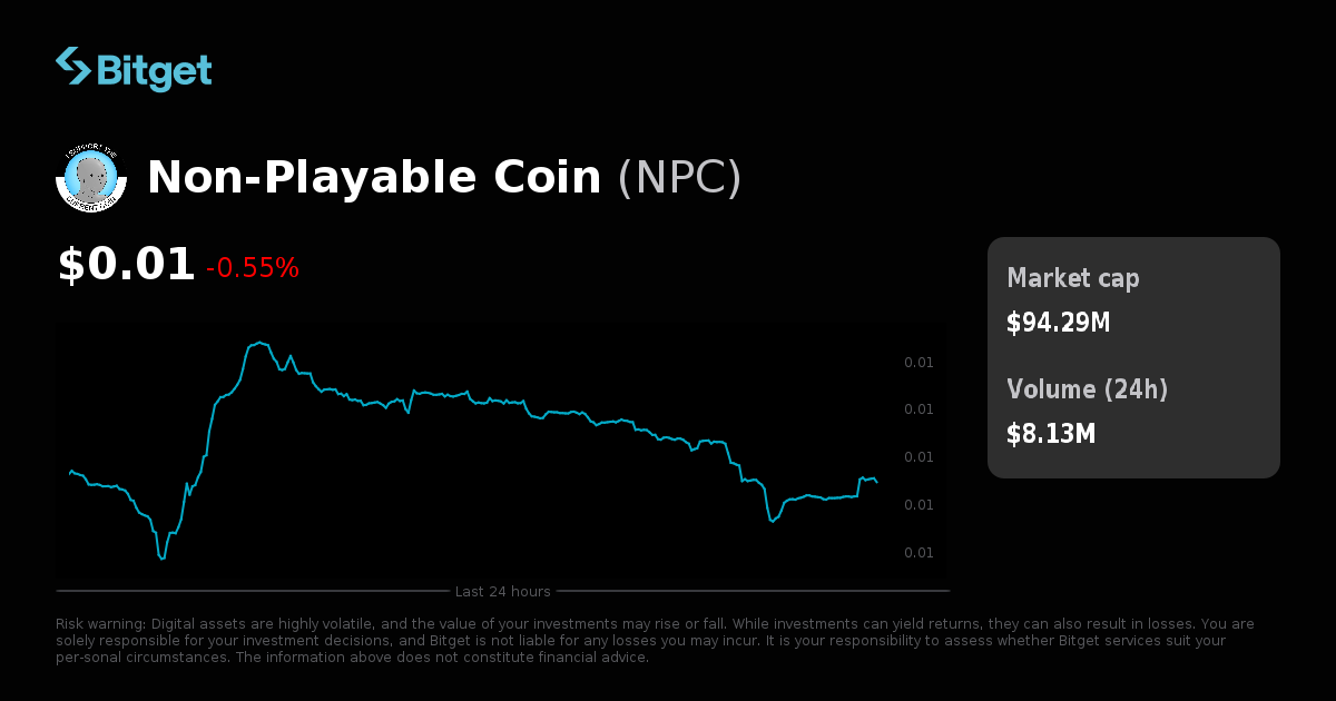 Non-Playable Coin Price USD, NPC Price Live Charts, Market Cap & News
