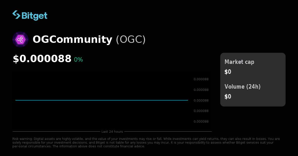 OGCommunity Price USD, OGC Price Live Charts, Market Cap & News