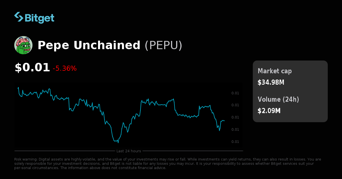 Pepe Unchained (Old) Price USD, PEPU Price Live Charts, Market Cap & News