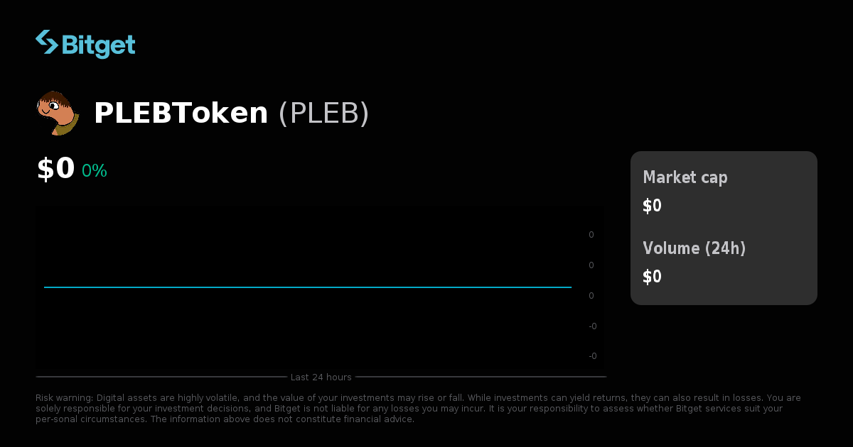 PLEBToken Price USD, PLEB Price Live Charts, Market Cap & News