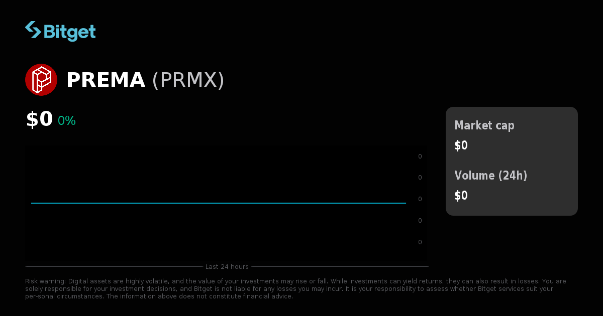 PREMA Price USD, PRMX Price Live Charts, Market Cap & News