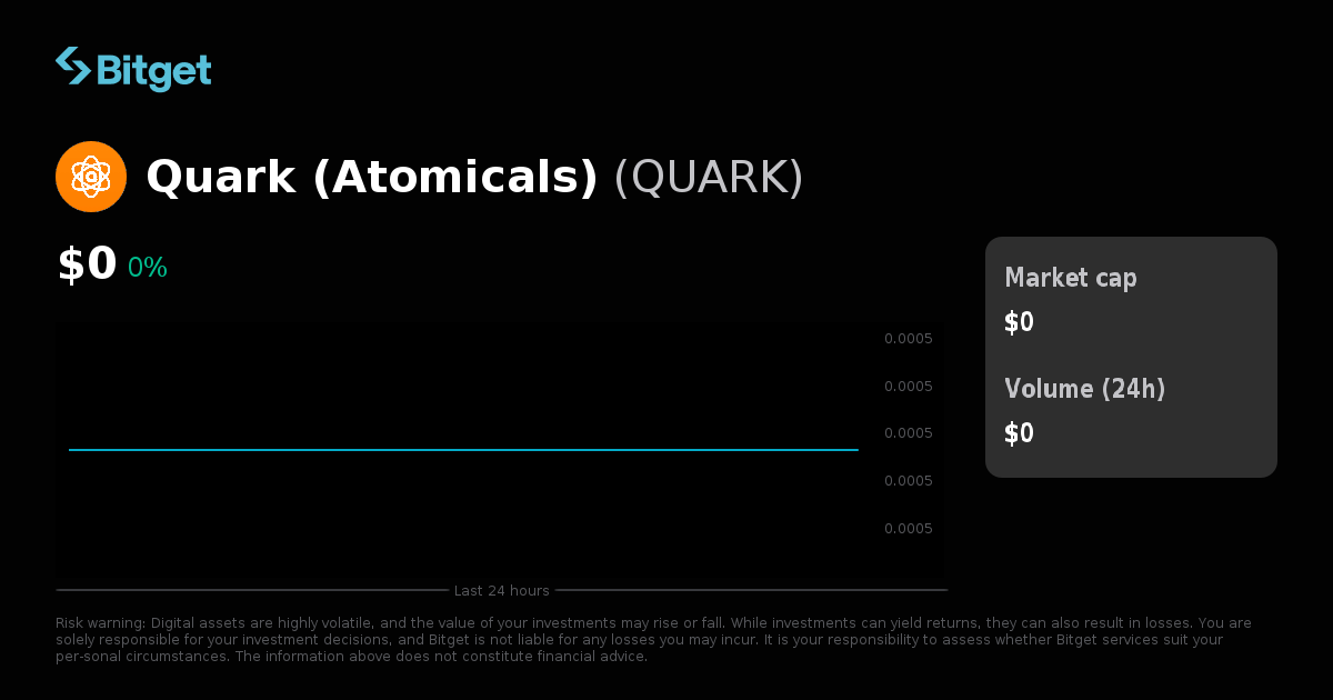 Quark (Atomicals) Price USD, QUARK Price Live Charts, Market Cap & News