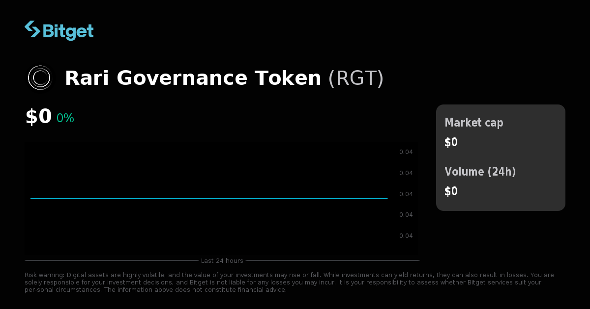 Rari Governance Token Price USD, RGT Price Live Charts, Market Cap & News