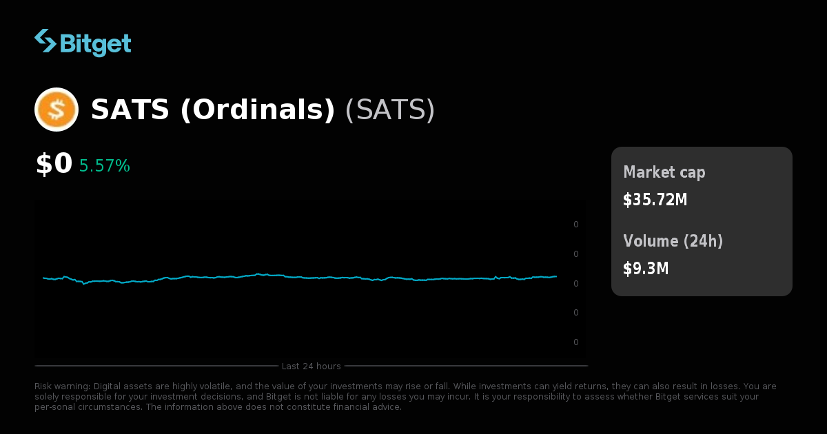SATS (Ordinals) Price USD, SATS Price Live Charts, Market Cap & News
