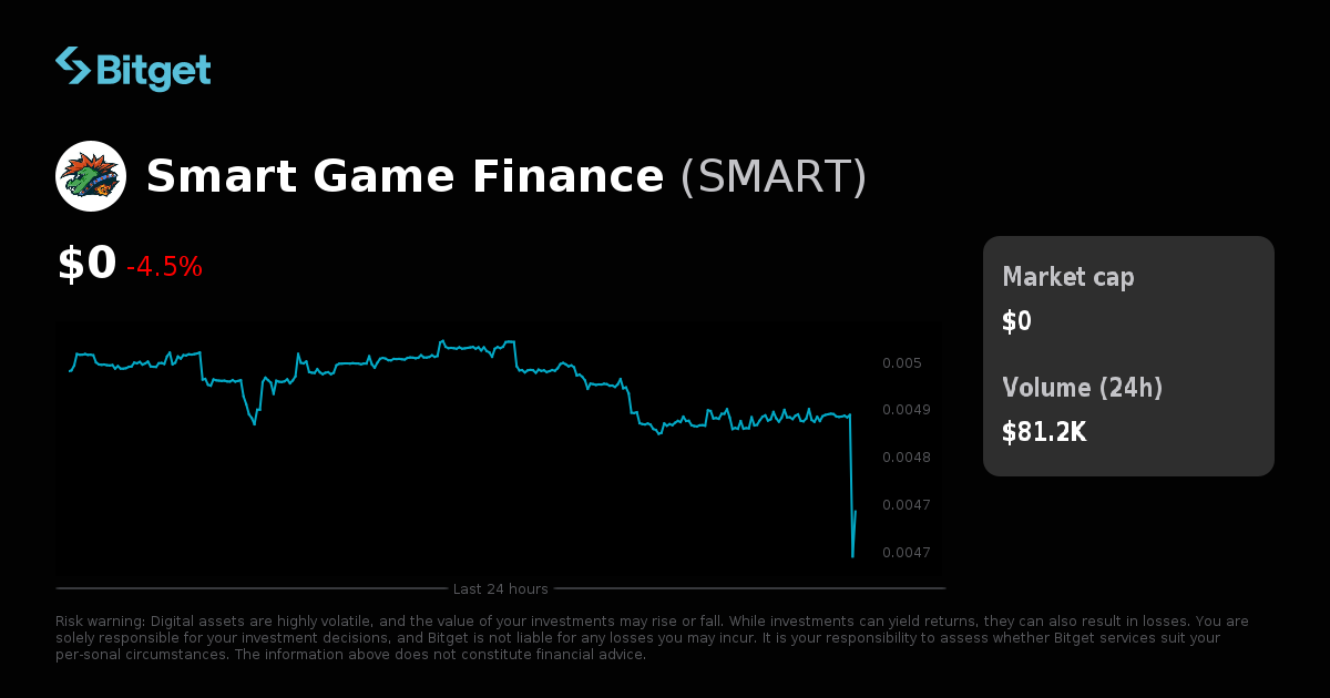 Smart Game Finance Price USD, SMART Price Live Charts, Market Cap & News
