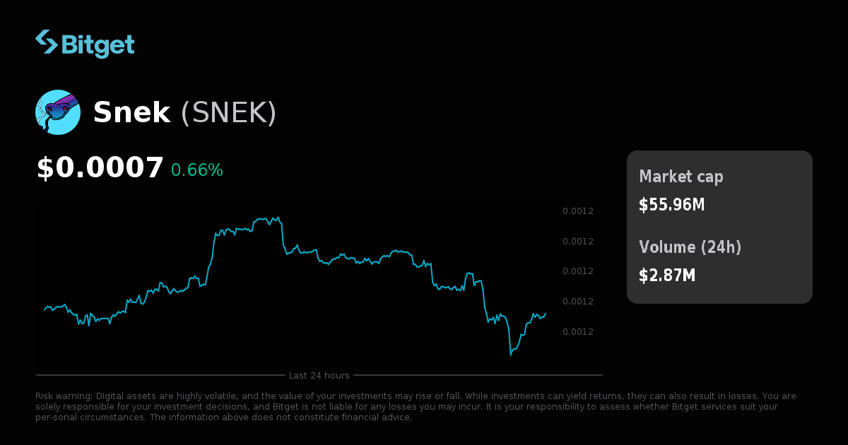 Snek Price USD, SNEK Price Live Charts, Market Cap & News