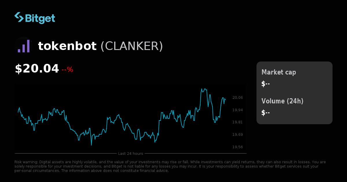 tokenbot Price USD, CLANKER Price Live Charts, Market Cap & News