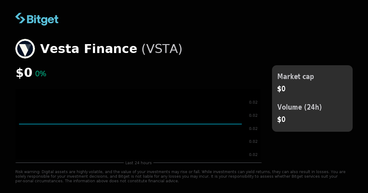 Vesta Finance Price USD, VSTA Price Live Charts, Market Cap & News