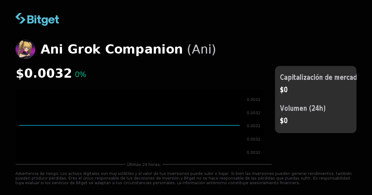 Precio de Ani Grok Companion en USD, gráficos de precios en tiempo real ...