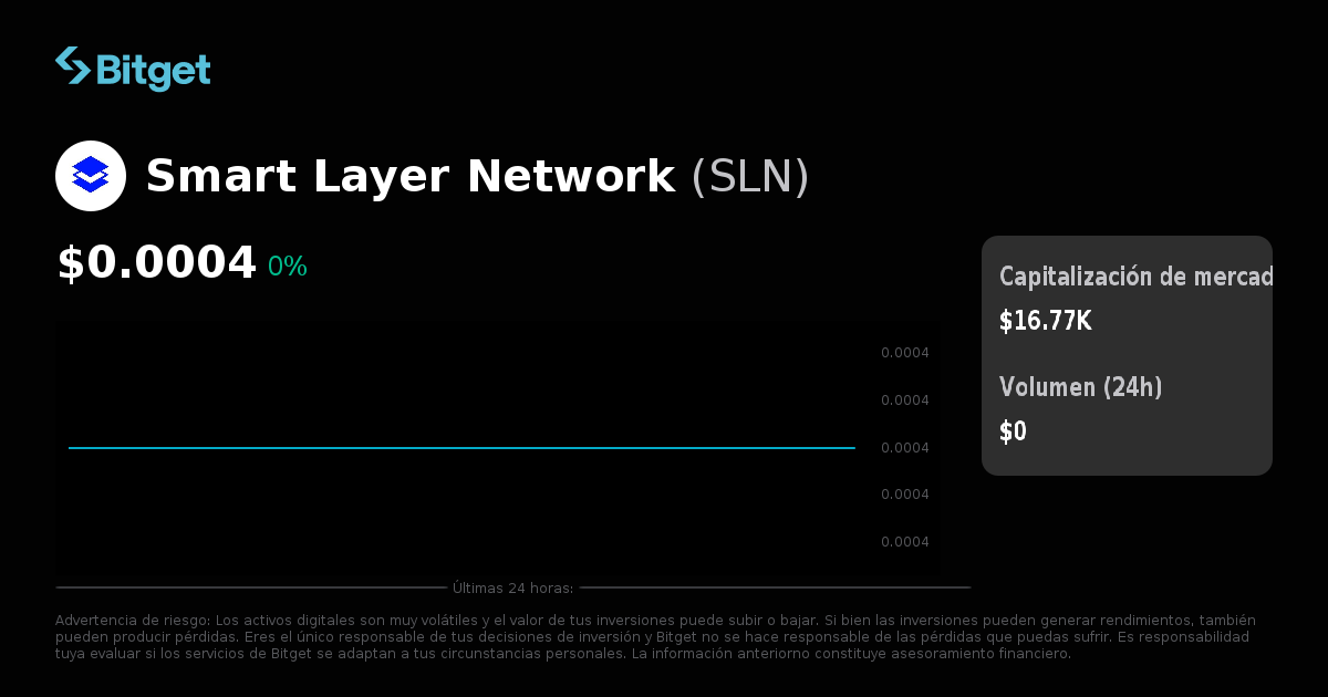 Precio de Smart Layer Network en USD, gráficos de precios en tiempo ...