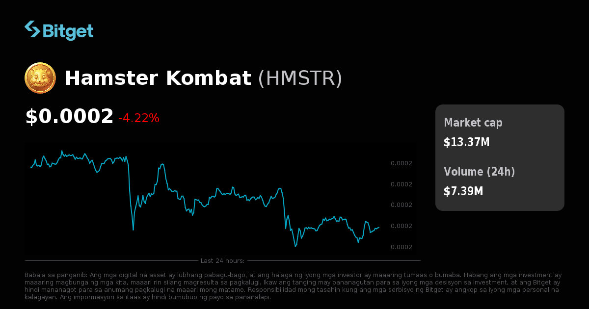 Hamster Kombat (HMSTR) Presyo, Mga Chart, at Balita | Bitget