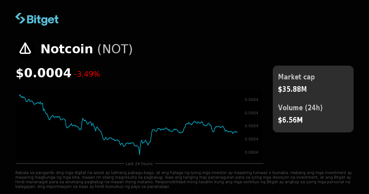 Notcoin Price USD, NOT Price Live Charts, Market Cap & News