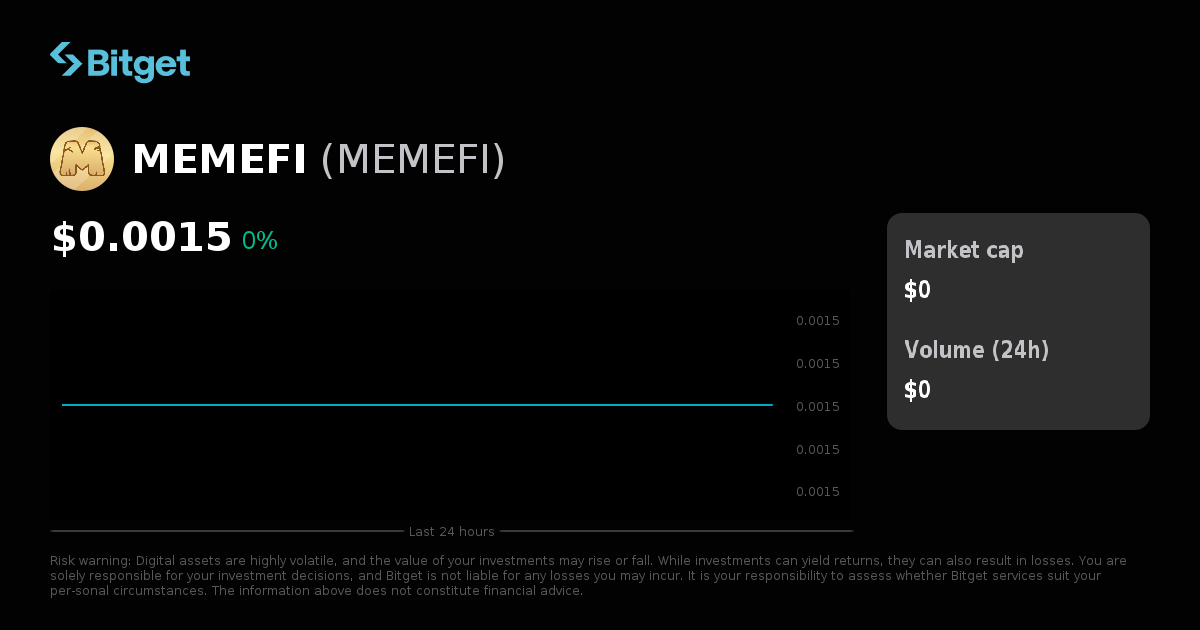 ราคา กราฟ และข่าวสารเกี่ยวกับ MEMEFI (MEMEFI) | Bitget
